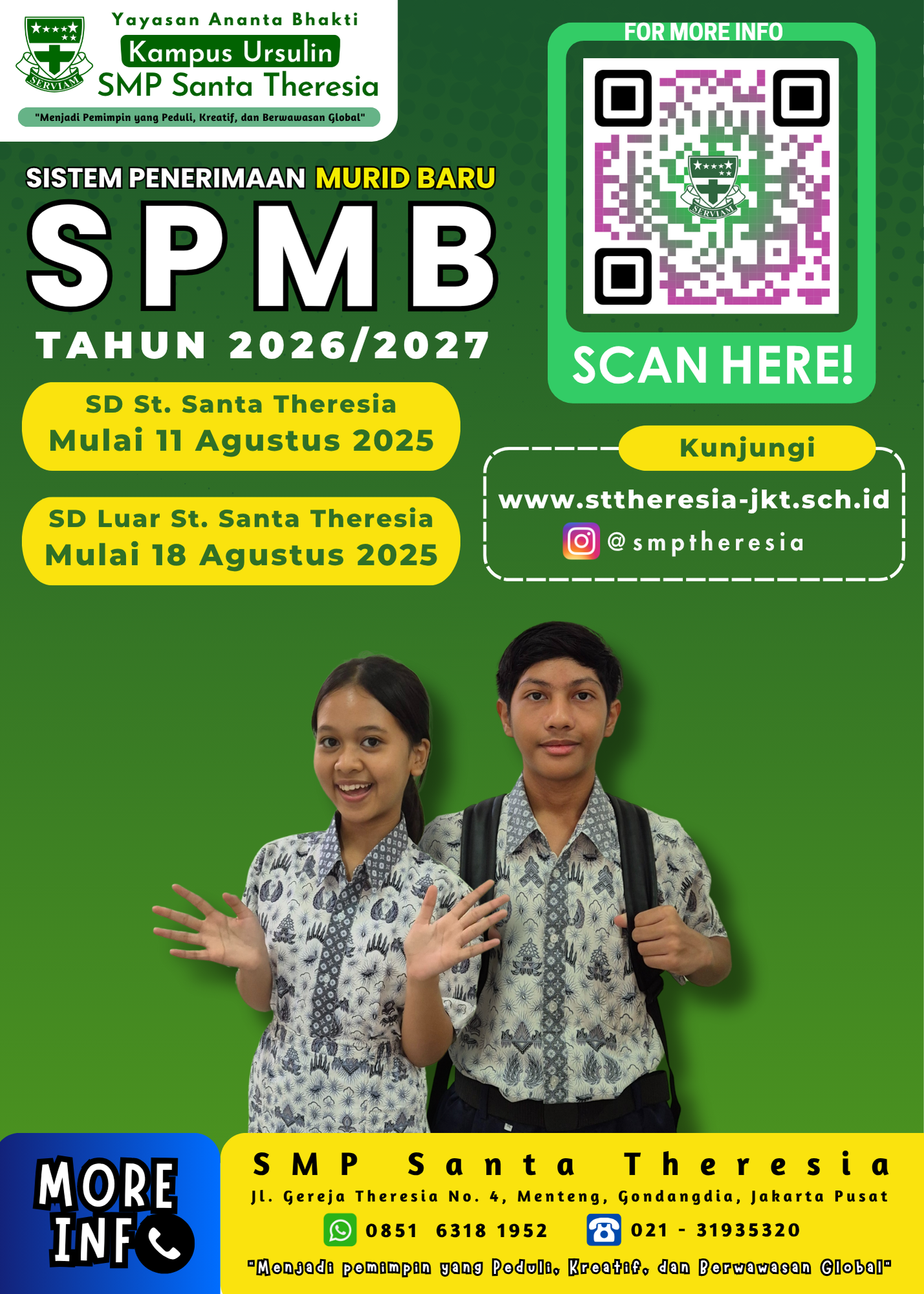 SPMB SMP – Kampus Ursulin Santa Theresia