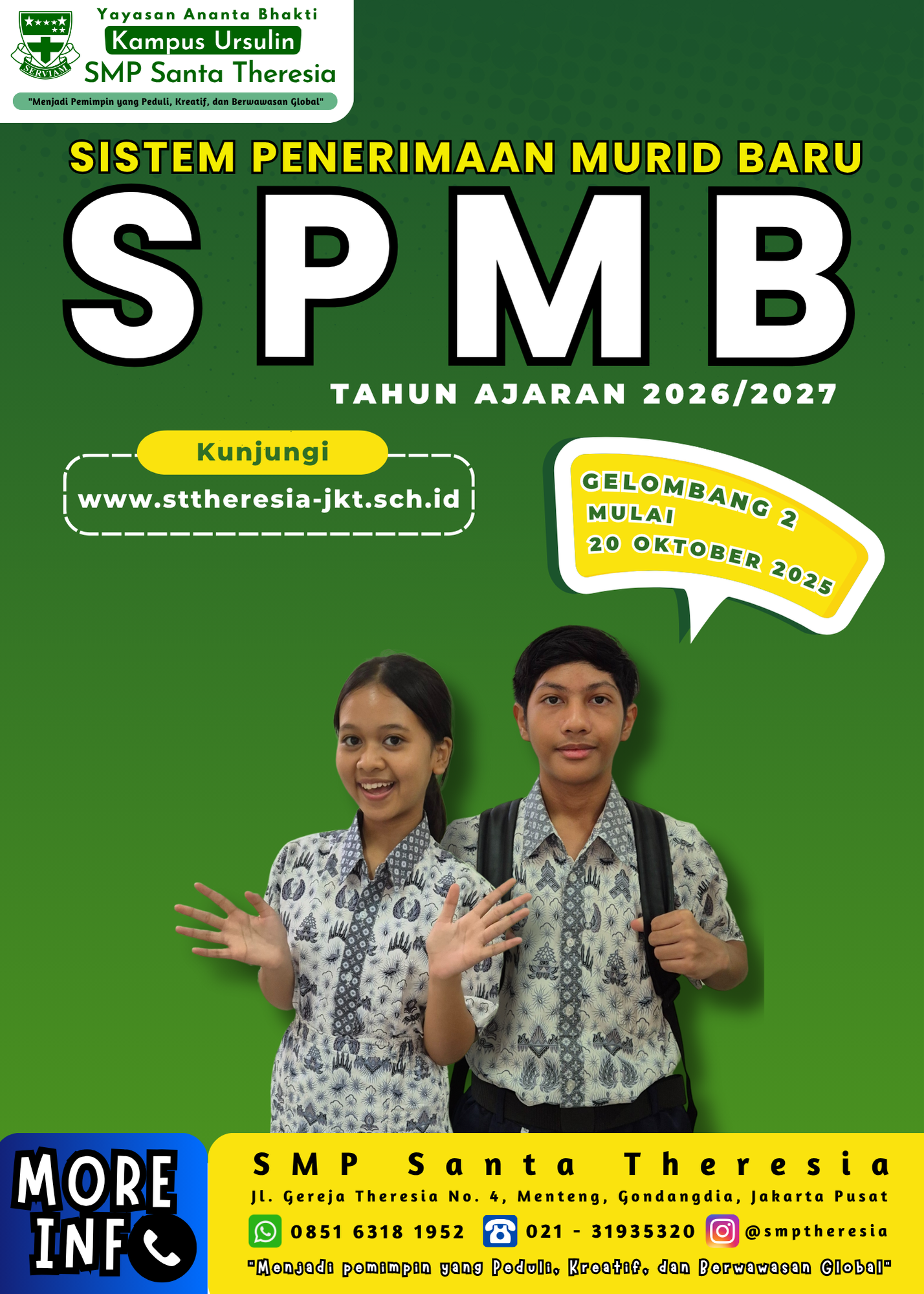 SPMB SMP – Kampus Ursulin Santa Theresia